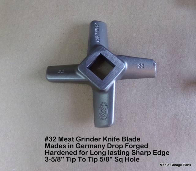 #32 Meat Grinder Knife Blade Made in Germany Drop Forged Hardened for ...